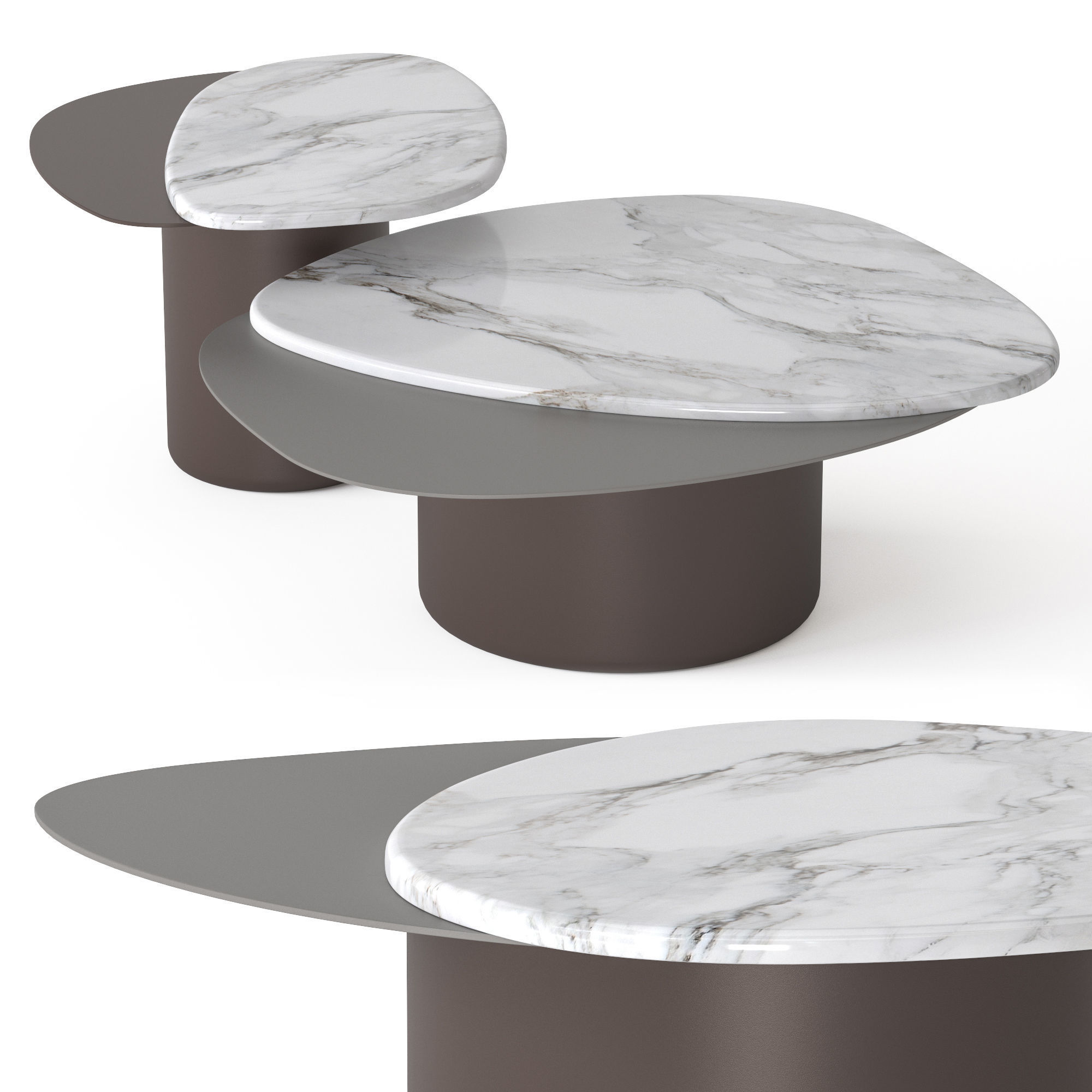 Natuzzi Splash coffee tables 3D model | CGTrader
