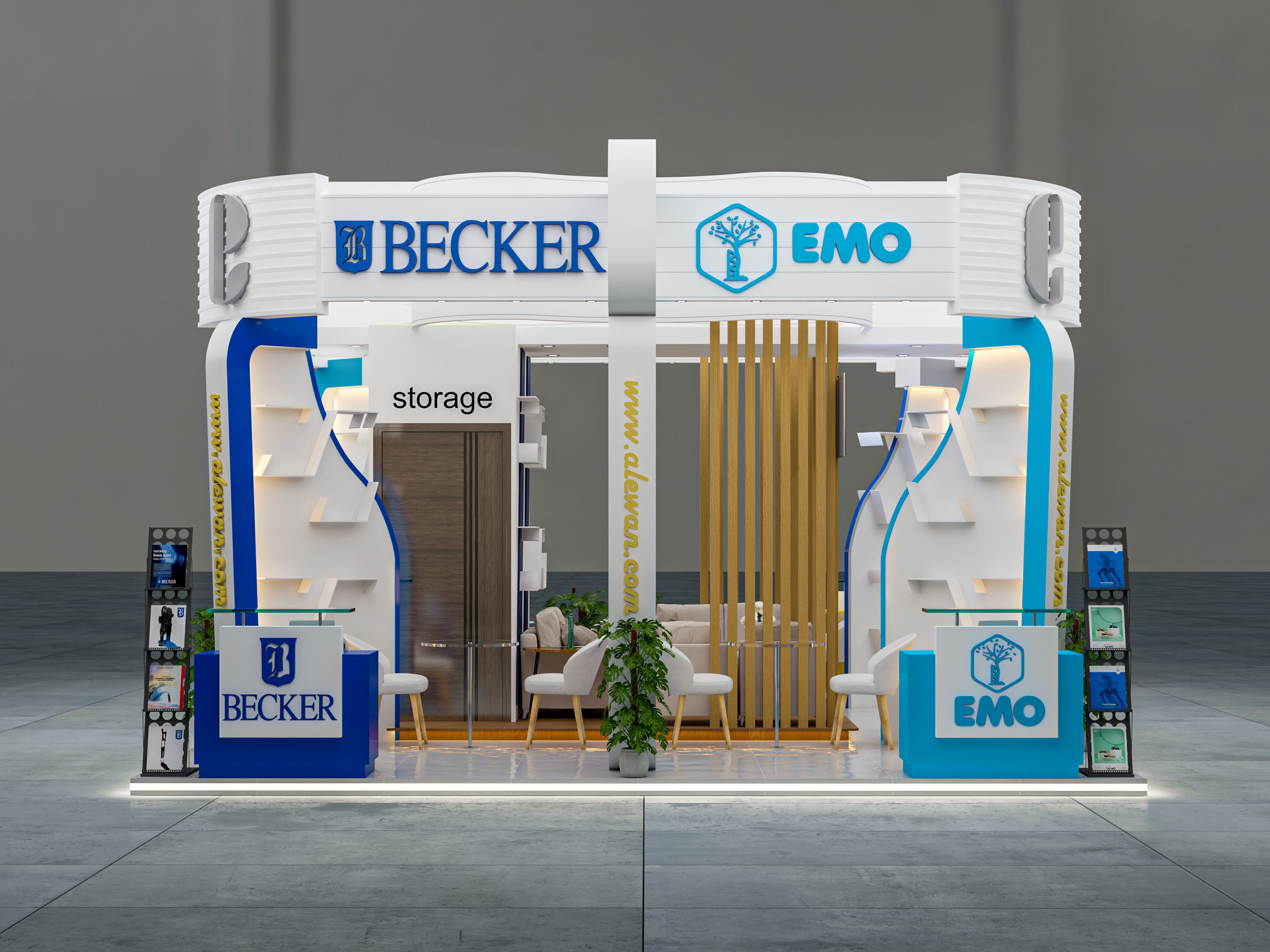 booth 8x6 open space 3D model | CGTrader