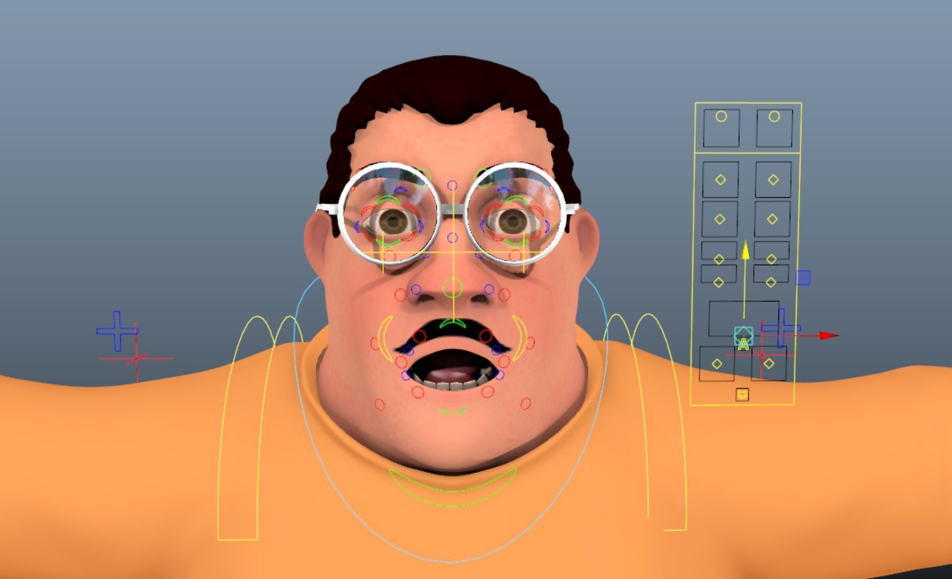 3D TOONY CHARACTER LOPOLY RIGGED FAT MAN MAYA model 3D model rigged | CGTrader