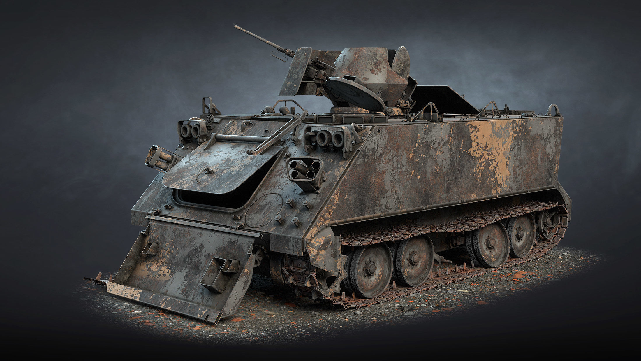 3D model M113 APC Destroyed Game Ready VR / AR / low-poly | CGTrader