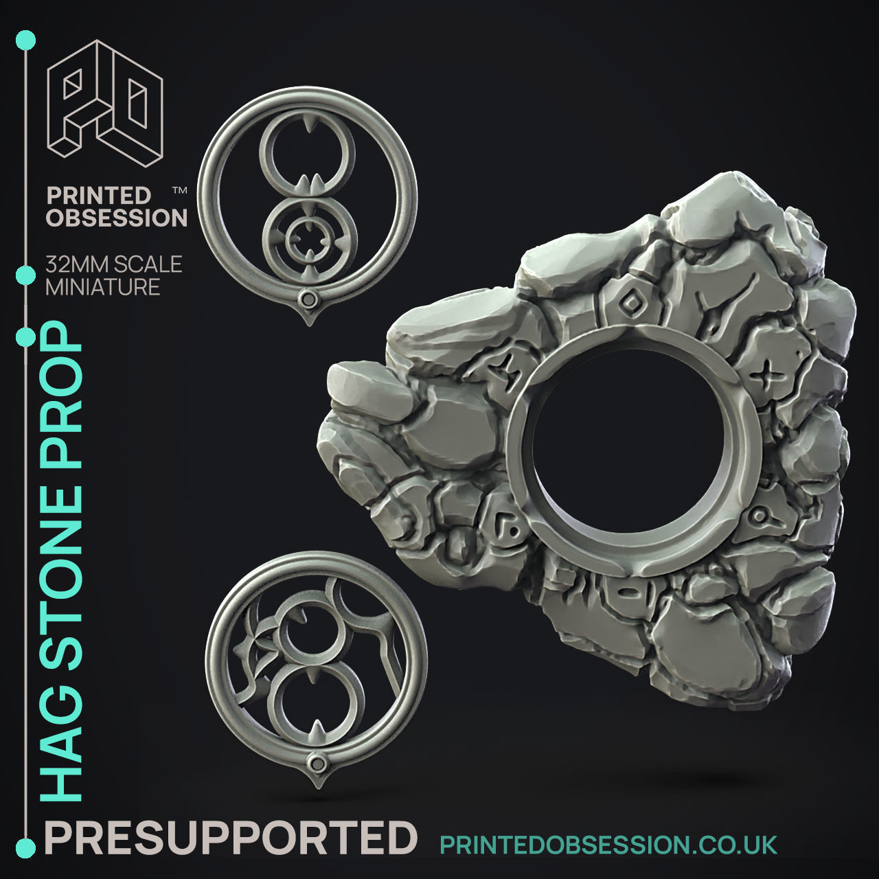 Hag Stone - 3D Printable TTRPG - PRESUPPORTED - 32mm Scale 3D model 3D ...