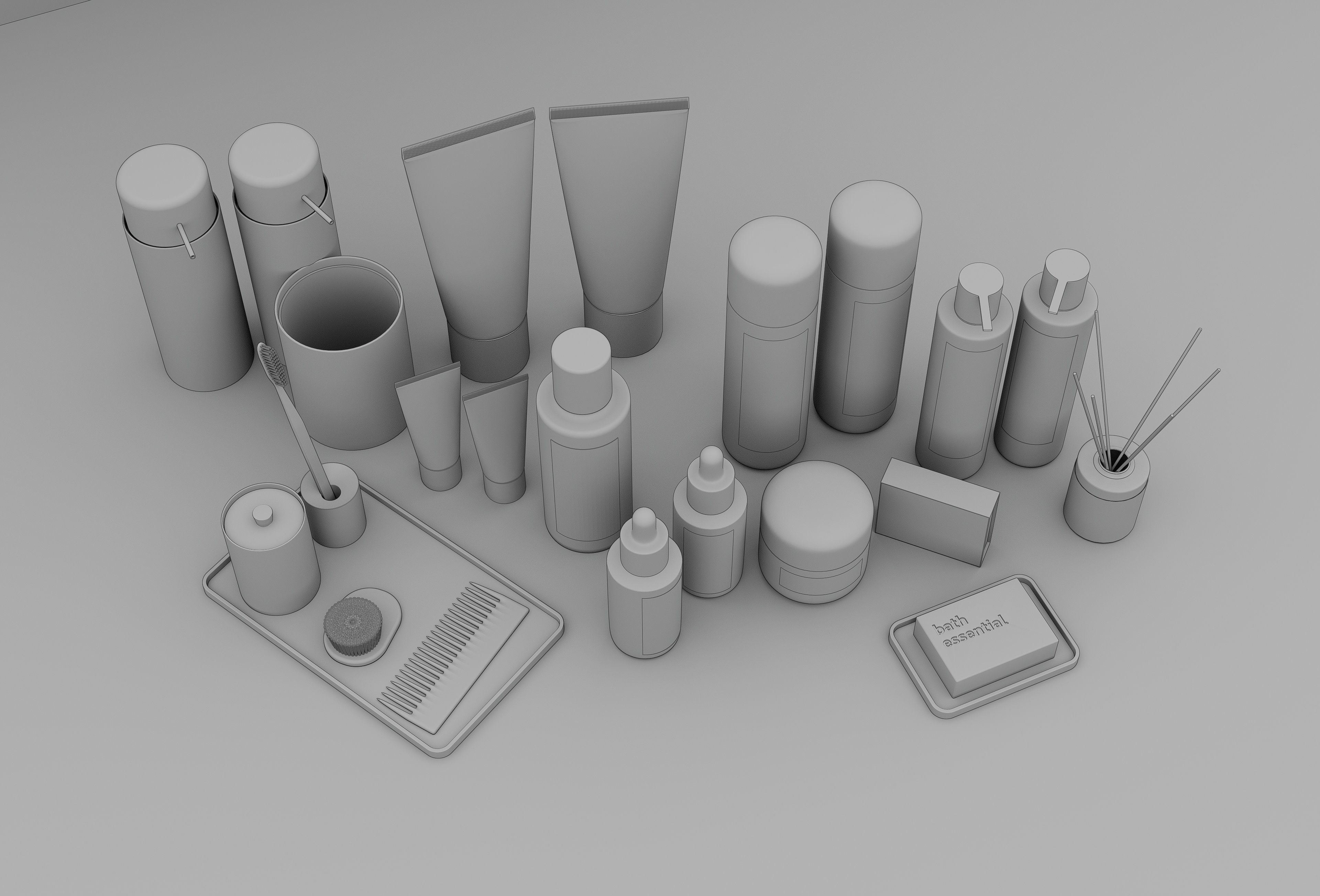 Bath Essentials Set D5Render 3D model | CGTrader
