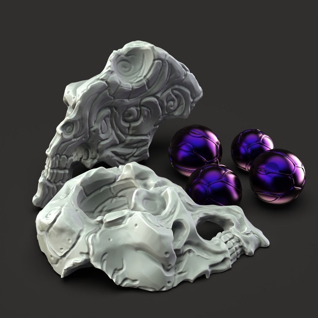 Strange Skull - 3D Printable TTRPG - PRESUPPORTED - 32mm Scale 3D model ...