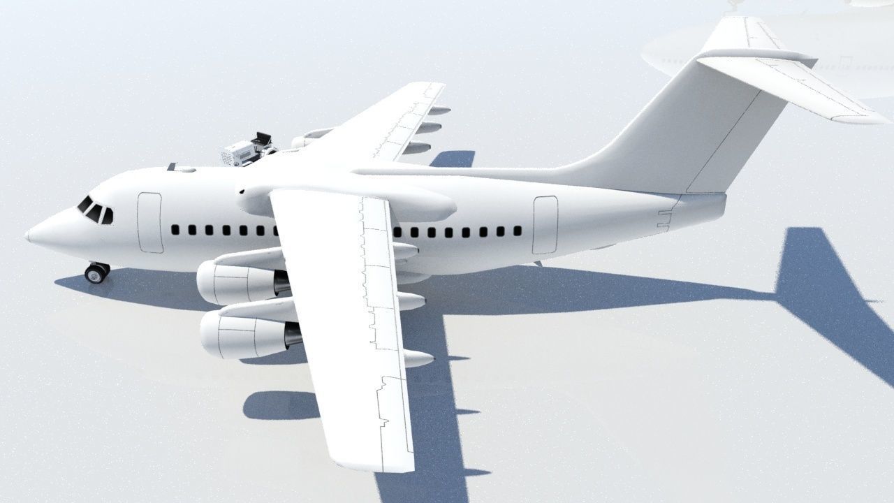 3D model BAe 146 Low Poly Static Model Blank VR / AR / low-poly | CGTrader