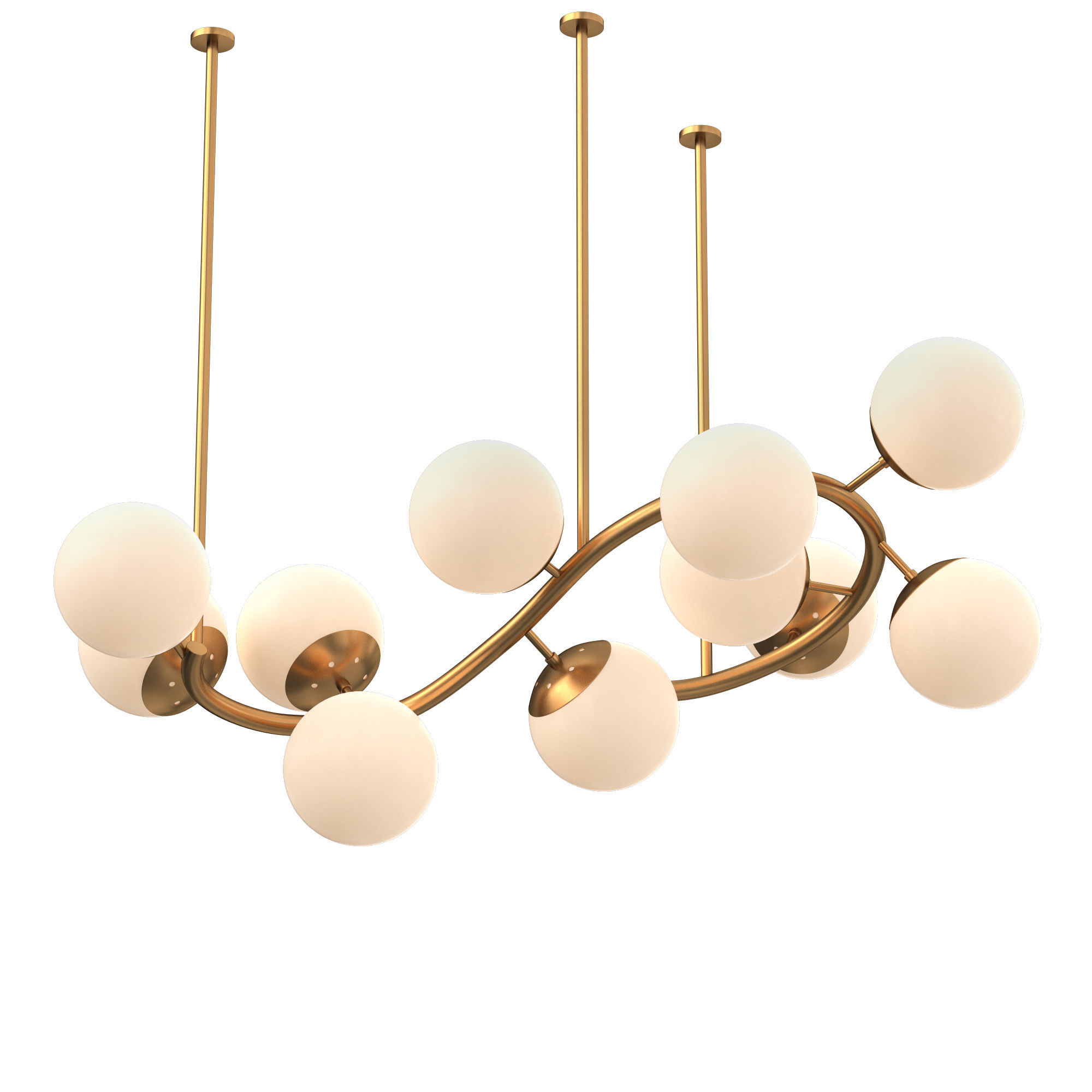 KEEFE CURVE CHANDELIER 3D model | CGTrader