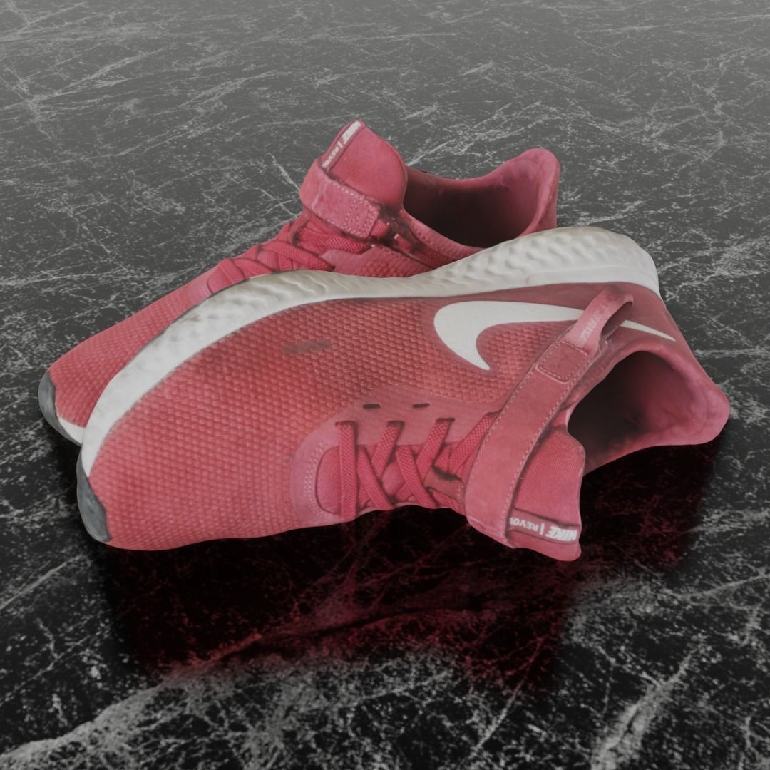3D model NIKE FLY EASE 3D SHOES - RED VR / AR / low-poly | CGTrader