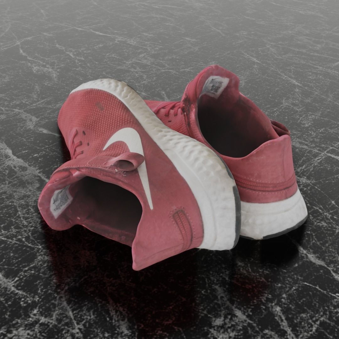 3D model NIKE FLY EASE 3D SHOES - RED VR / AR / low-poly | CGTrader