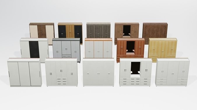 3D model Closets Pack 1 VR / AR / low-poly | CGTrader