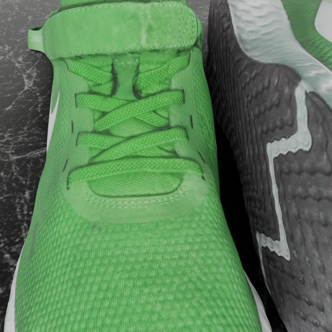 3D model NIKE FLY EASE 3D SHOES - GREEN VR / AR / low-poly | CGTrader