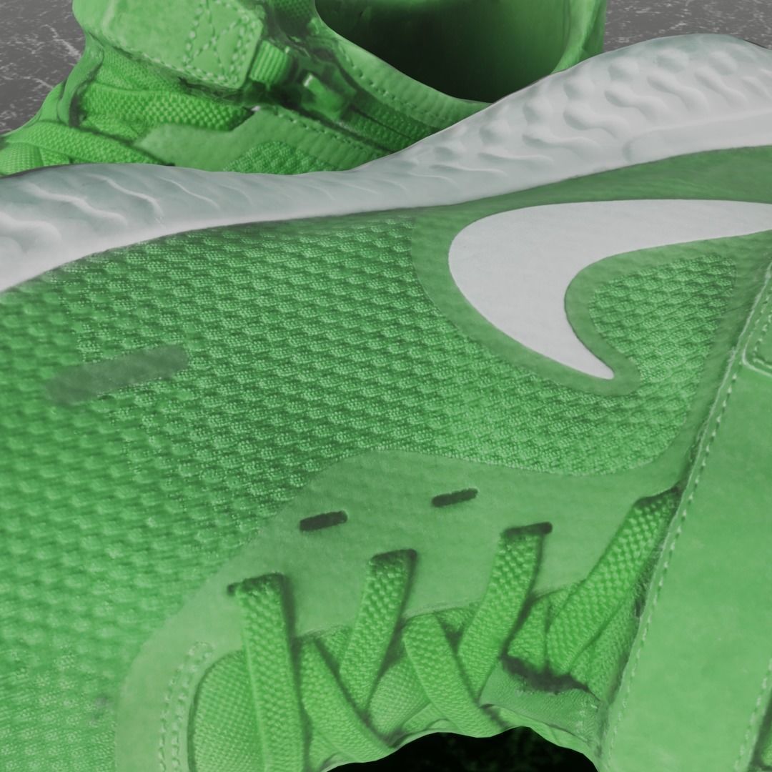 3D model NIKE FLY EASE 3D SHOES - GREEN VR / AR / low-poly | CGTrader