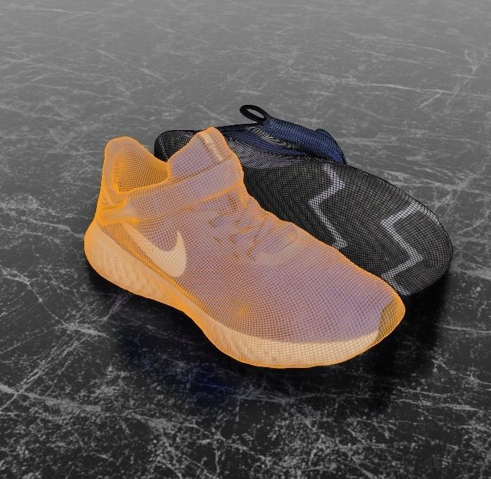 3D model NIKE FLY EASE 3D SHOES - BLUE VR / AR / low-poly | CGTrader
