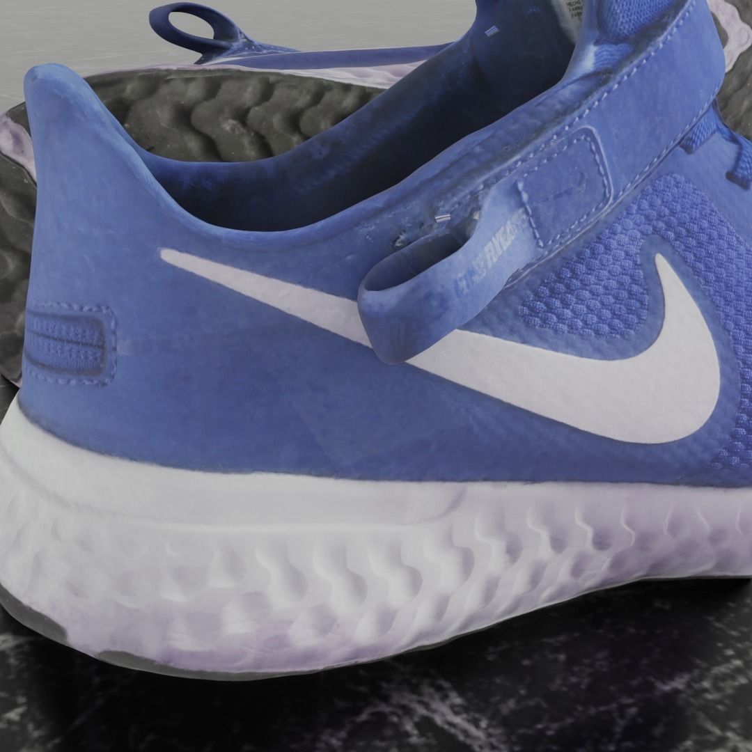 3D model NIKE FLY EASE 3D SHOES - BLUE VR / AR / low-poly | CGTrader
