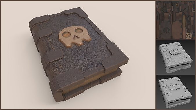3D model Stylized Fantasy Skull Book VR / AR / low-poly | CGTrader
