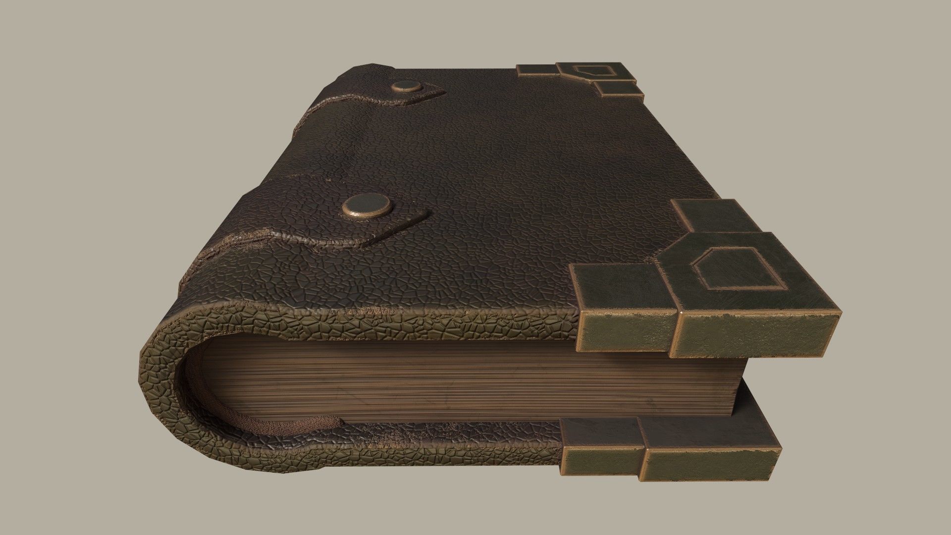 3D model Stylized Basic Green Spellbook VR / AR / low-poly | CGTrader