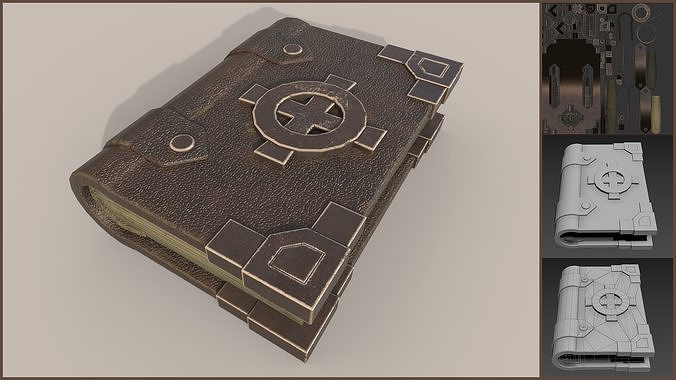 3D model Fantasy Spellbook With Celtic Cross VR / AR / low-poly | CGTrader