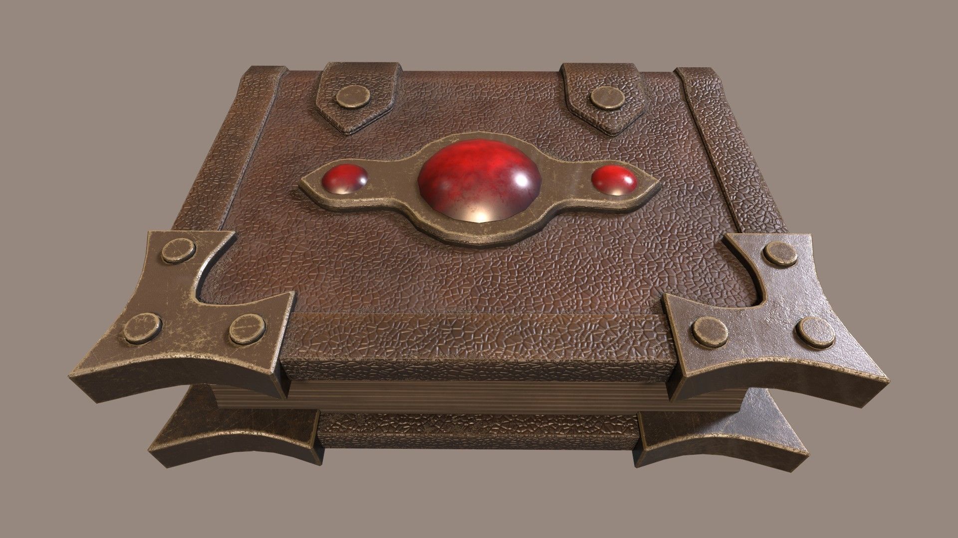3D model Spellbook with Ruby Planetoids VR / AR / low-poly | CGTrader