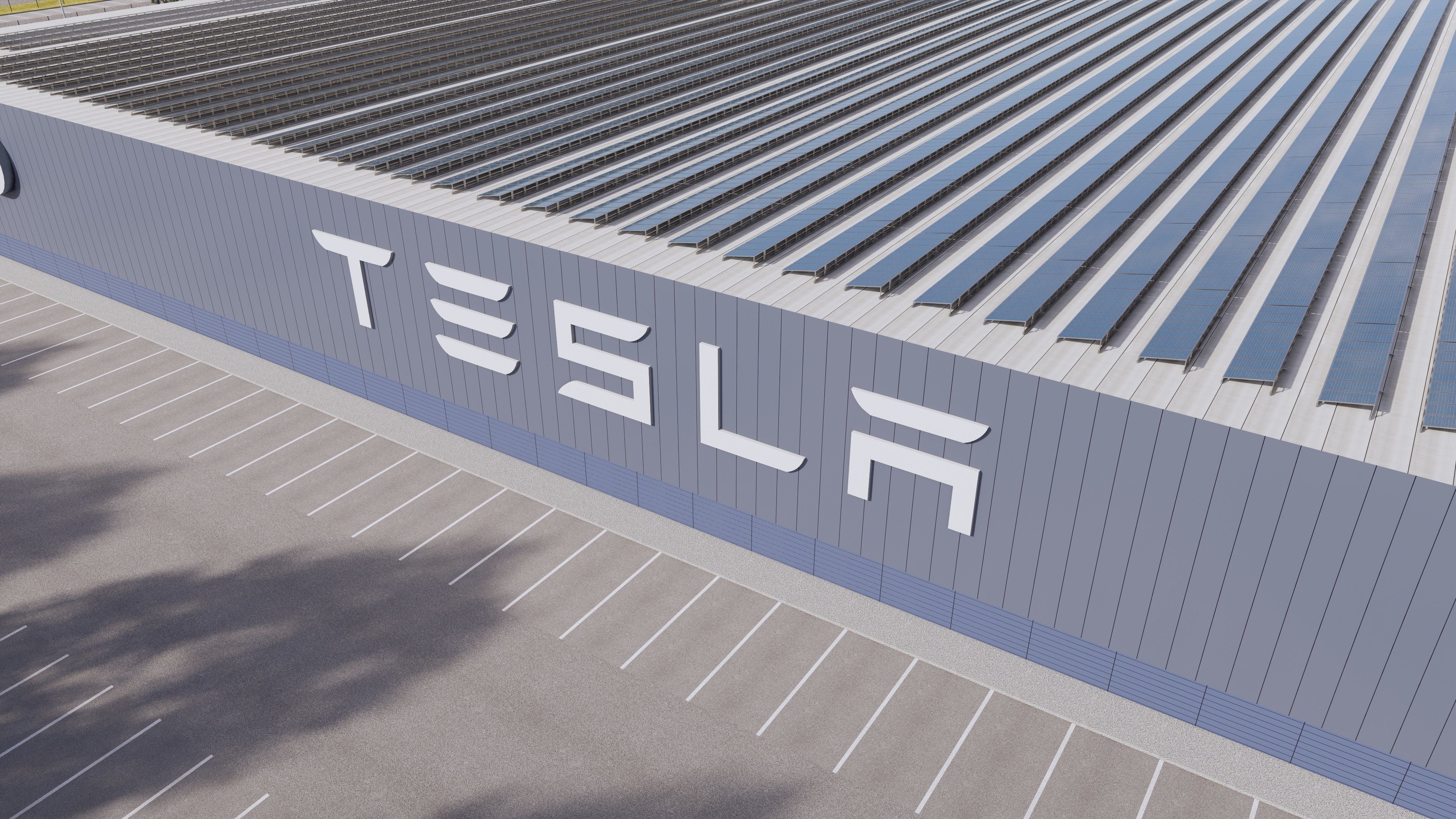Tesla Giga Factory 3D model | CGTrader