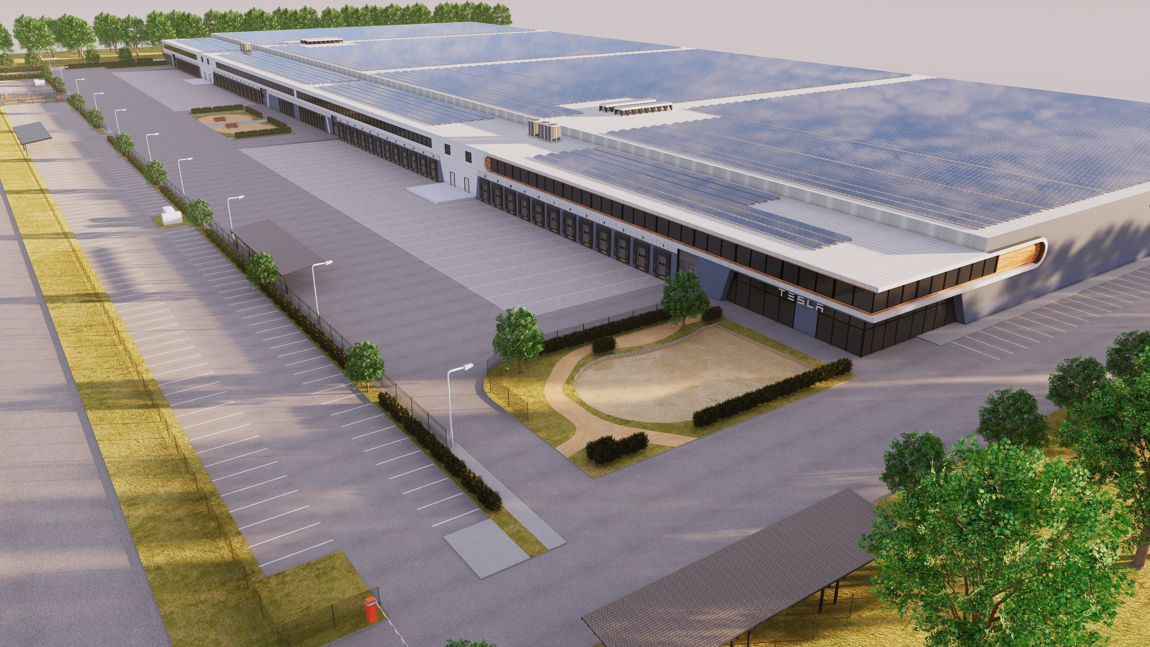 Tesla Giga Factory 3D model | CGTrader