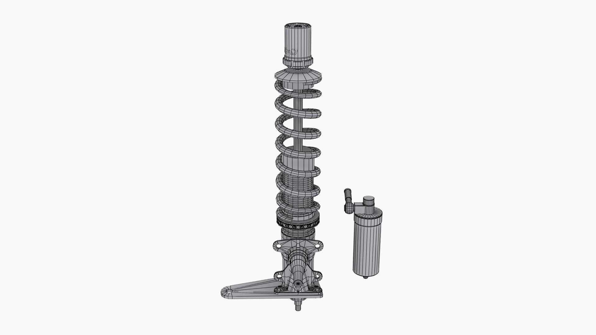 3D model Penske coilovers with HCD strut cup VR / AR / low-poly | CGTrader