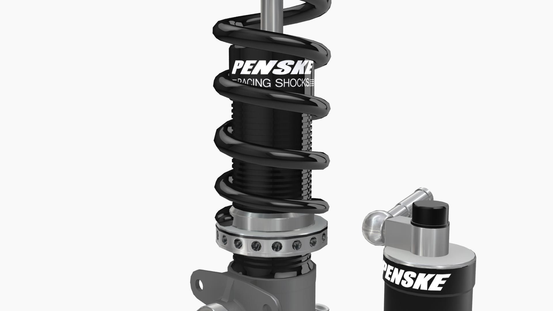 3D model Penske coilovers with HCD strut cup VR / AR / low-poly | CGTrader