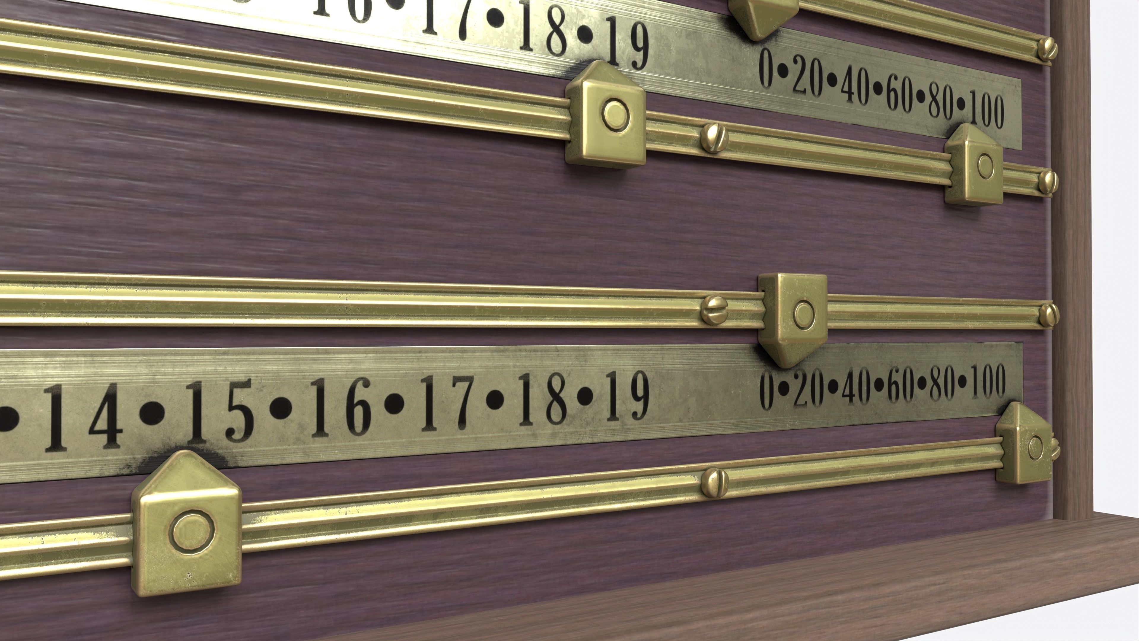 Vintage Billiard Snooker Scoreboard 3D model | CGTrader