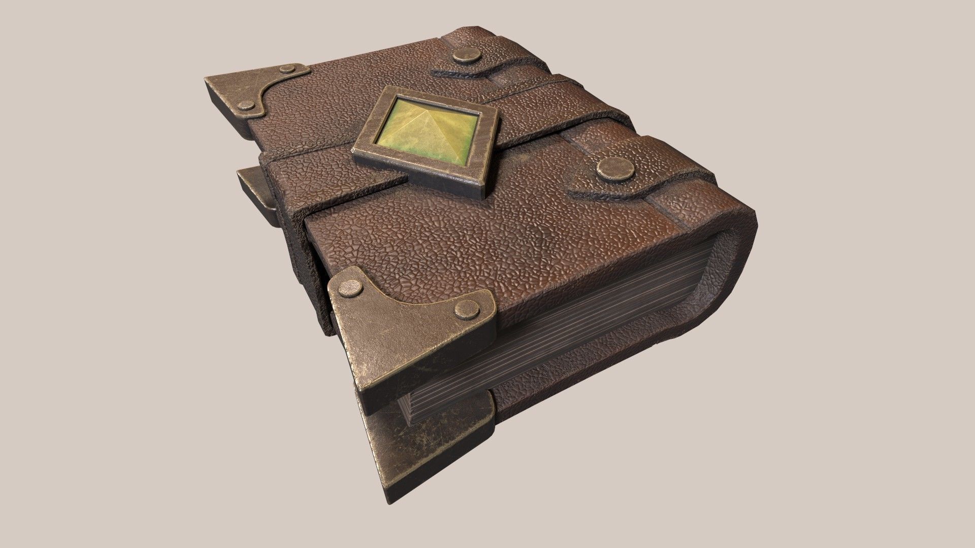 3D model Spellbook with Magic Crystal VR / AR / low-poly | CGTrader