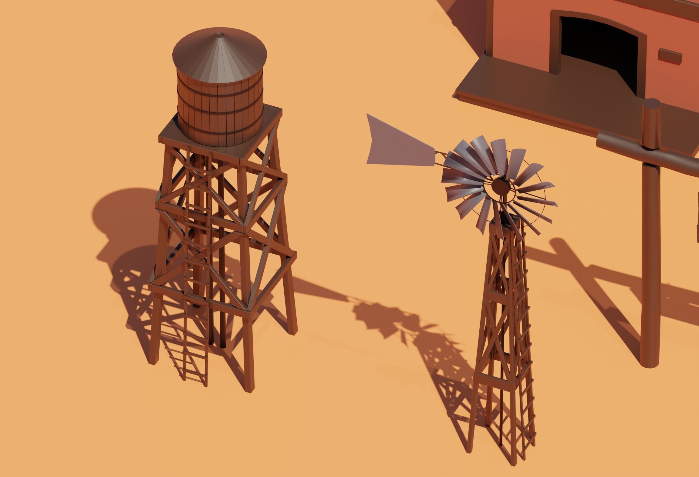 3D model Low Poly Wild West 3D Model Pack VR / AR / low-poly | CGTrader