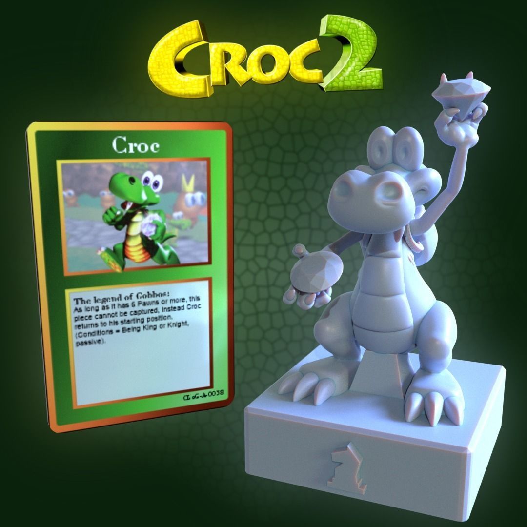 Chess Piece from Croc the Legend of the Gobbos 3D model 3D printable ...