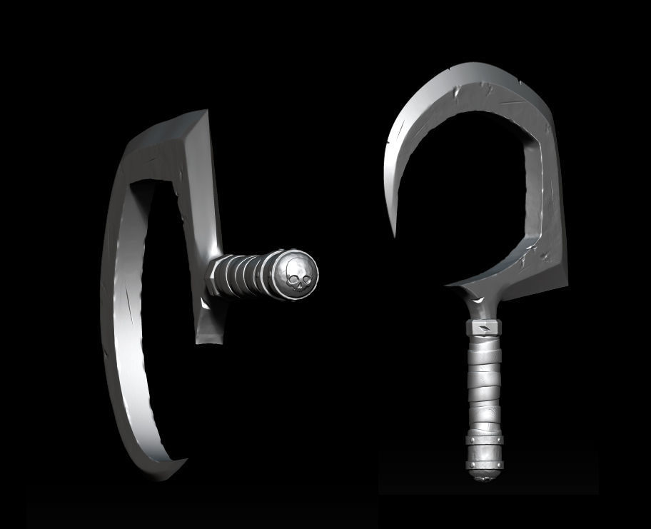 SCYTHE-SHAPED WEAPONS ACTION FIGURE free 3D model 3D printable | CGTrader