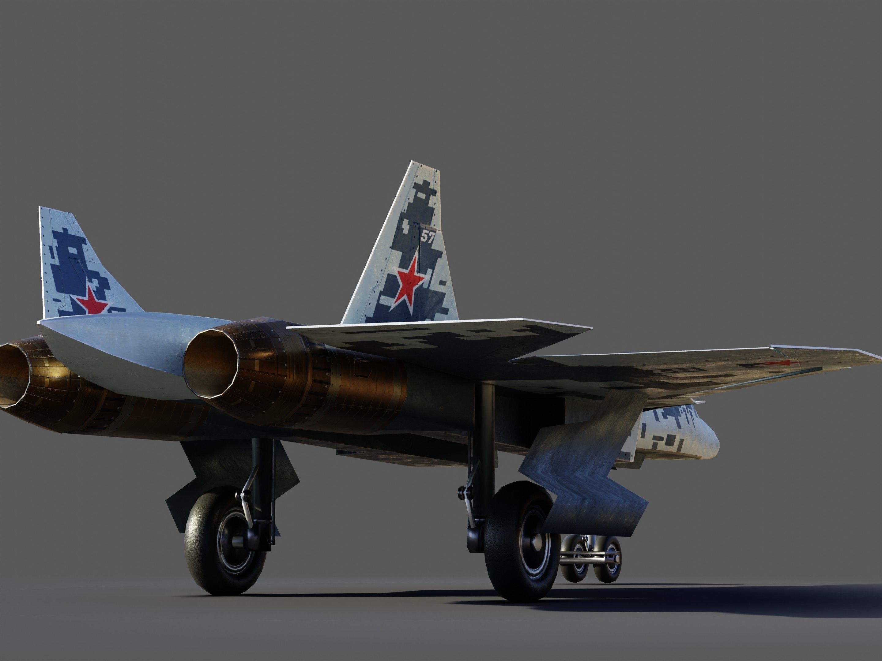 3D model Sukhoi Su-57 VR / AR / low-poly | CGTrader