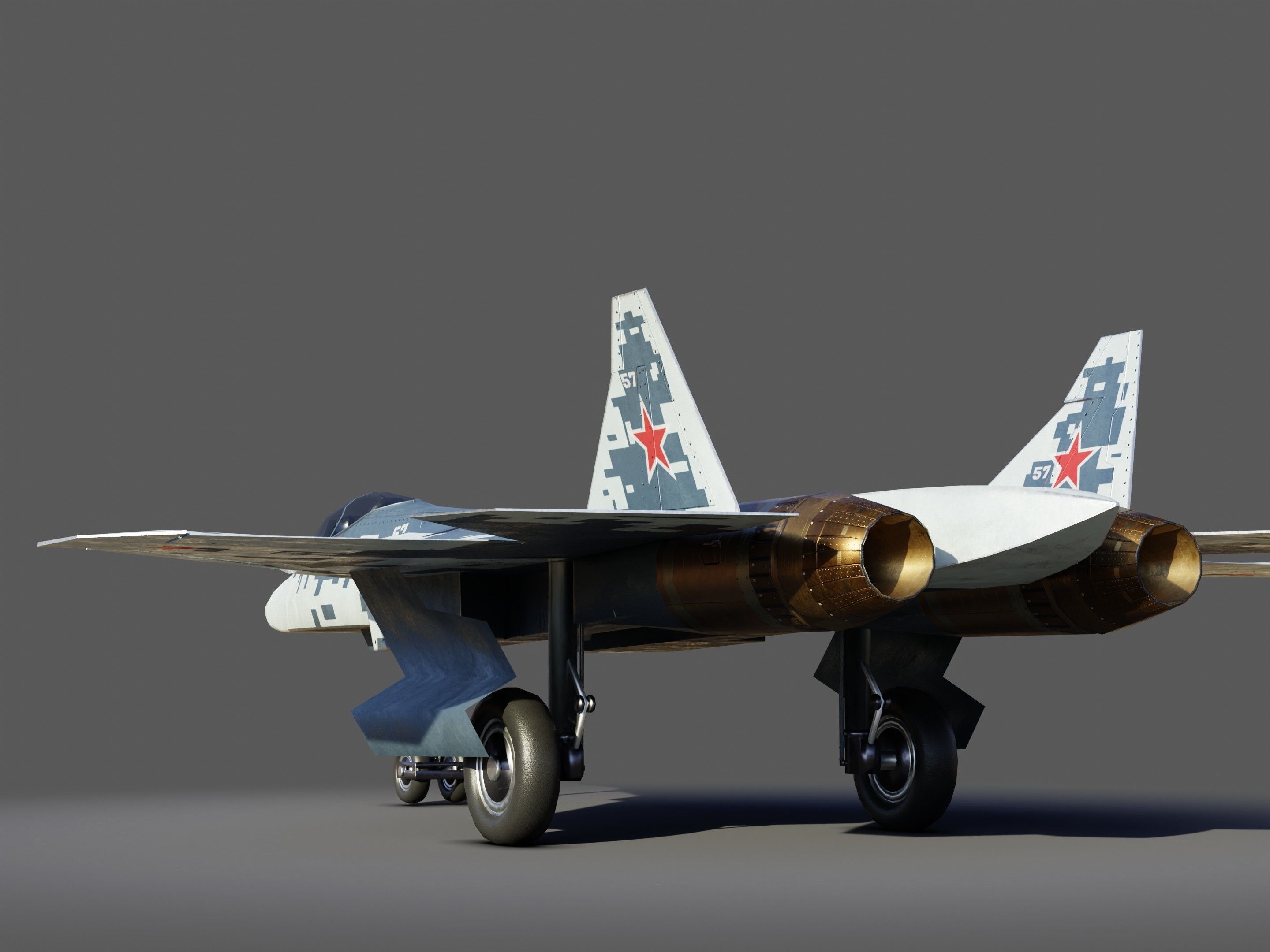 3D model Sukhoi Su-57 VR / AR / low-poly | CGTrader