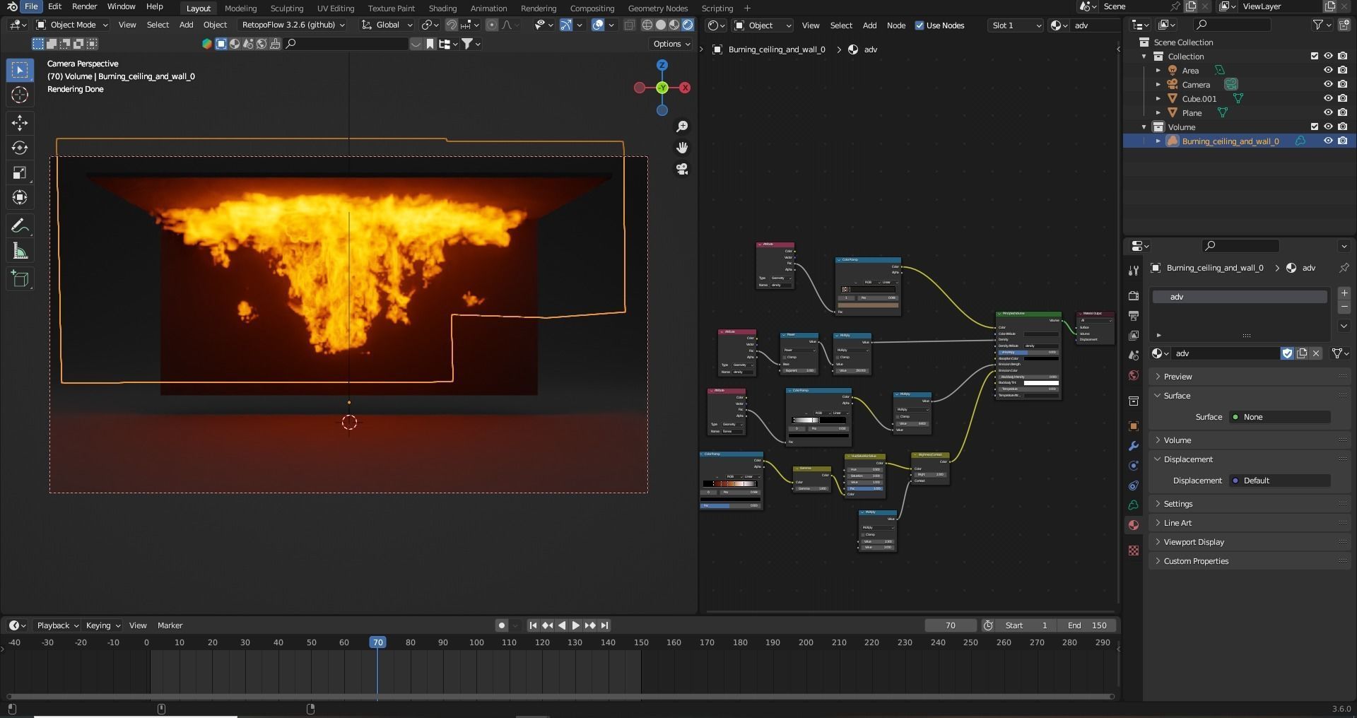 Burning house elements pack vdb 3D model animated | CGTrader