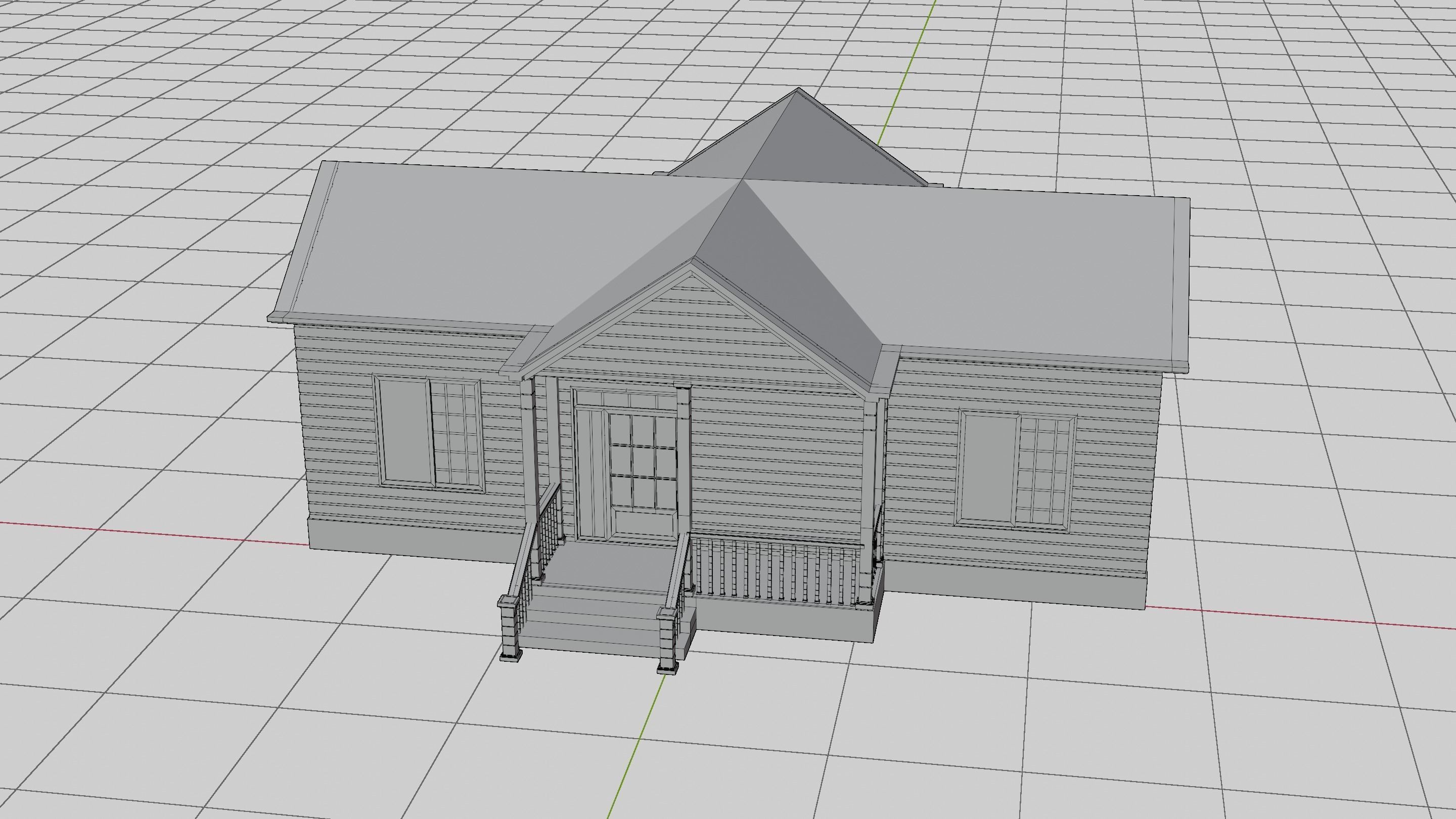 3D model Simple House 005 VR / AR / low-poly | CGTrader