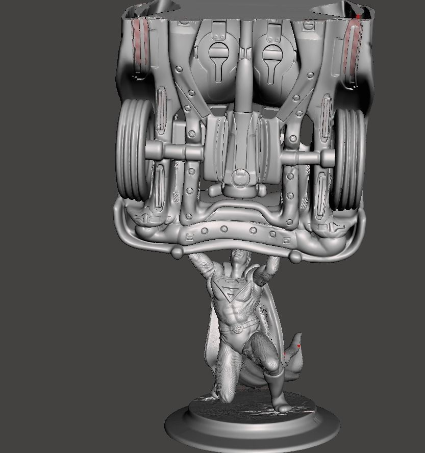 superman car lift action model 3D model 3D printable | CGTrader