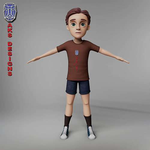Cartoon boy 4 3D model | CGTrader
