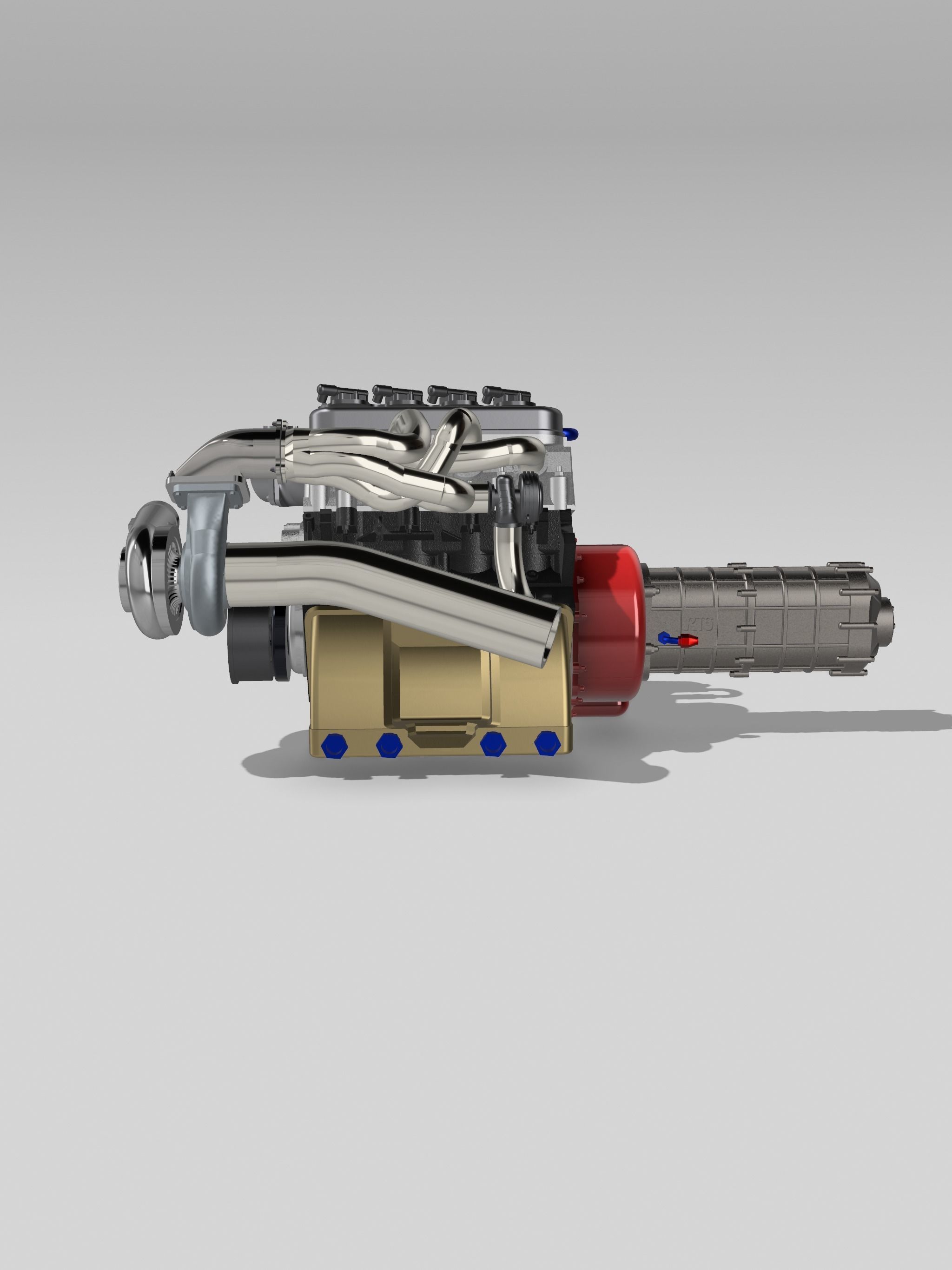 Blueprint Engines 4cyl LSX engine with sequential gearbox 3D model 3D ...