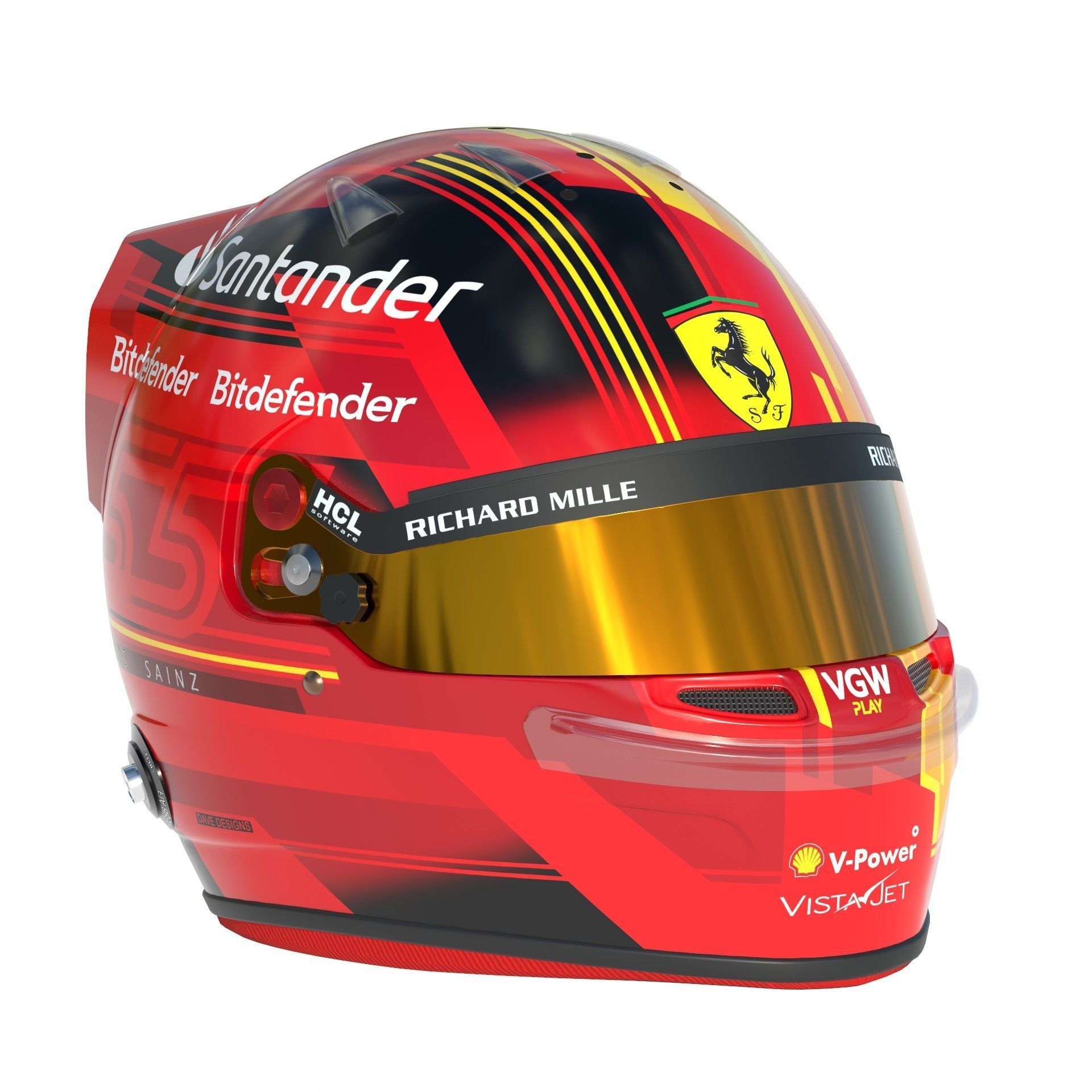 3D model F1 Ferrari Helmets 2023 VR / AR / low-poly | CGTrader