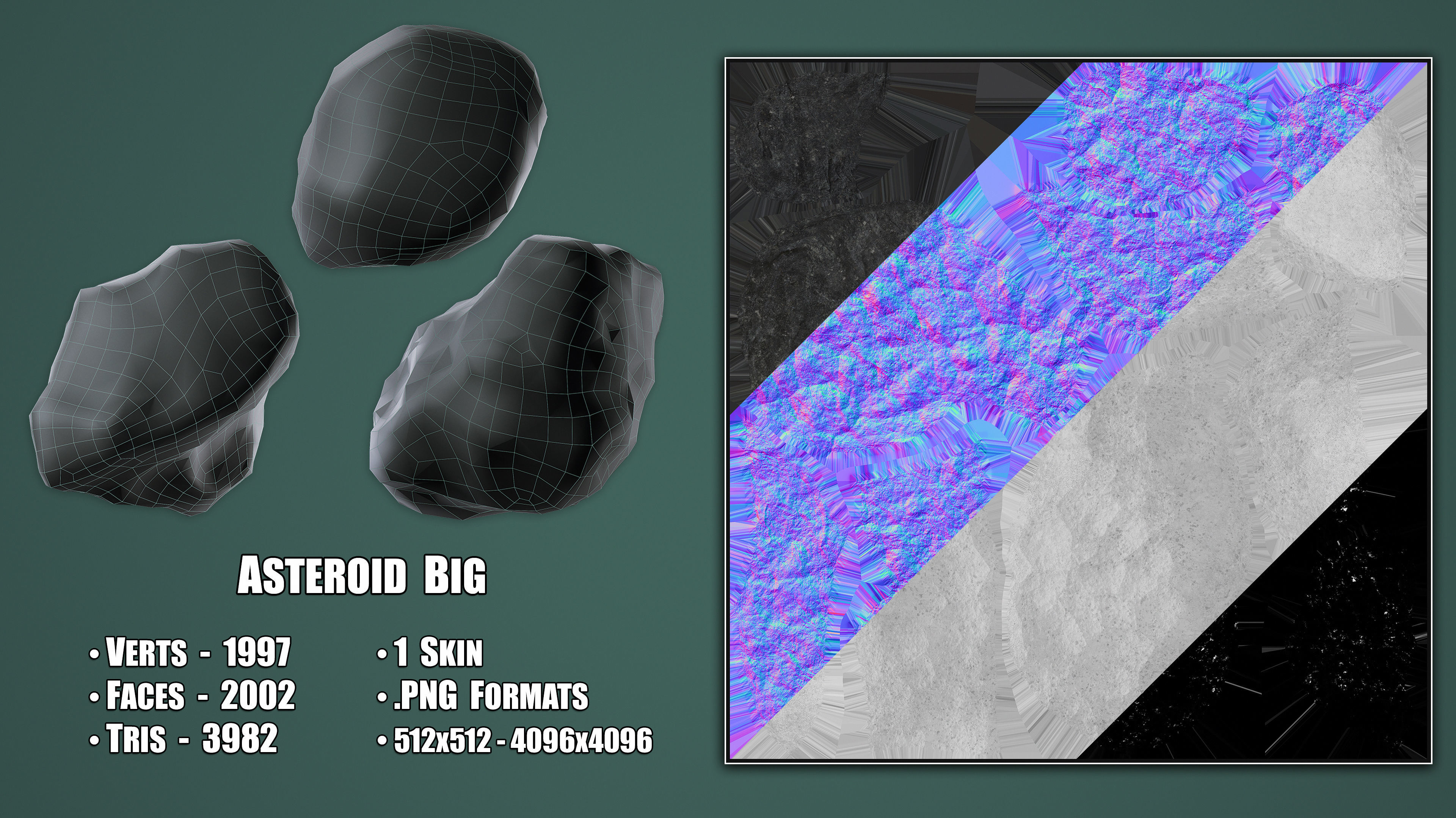 3D model Set of 22 Asteroids VR / AR / low-poly | CGTrader