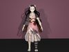 Nezuko Kamado awakened 3D model animated rigged | CGTrader