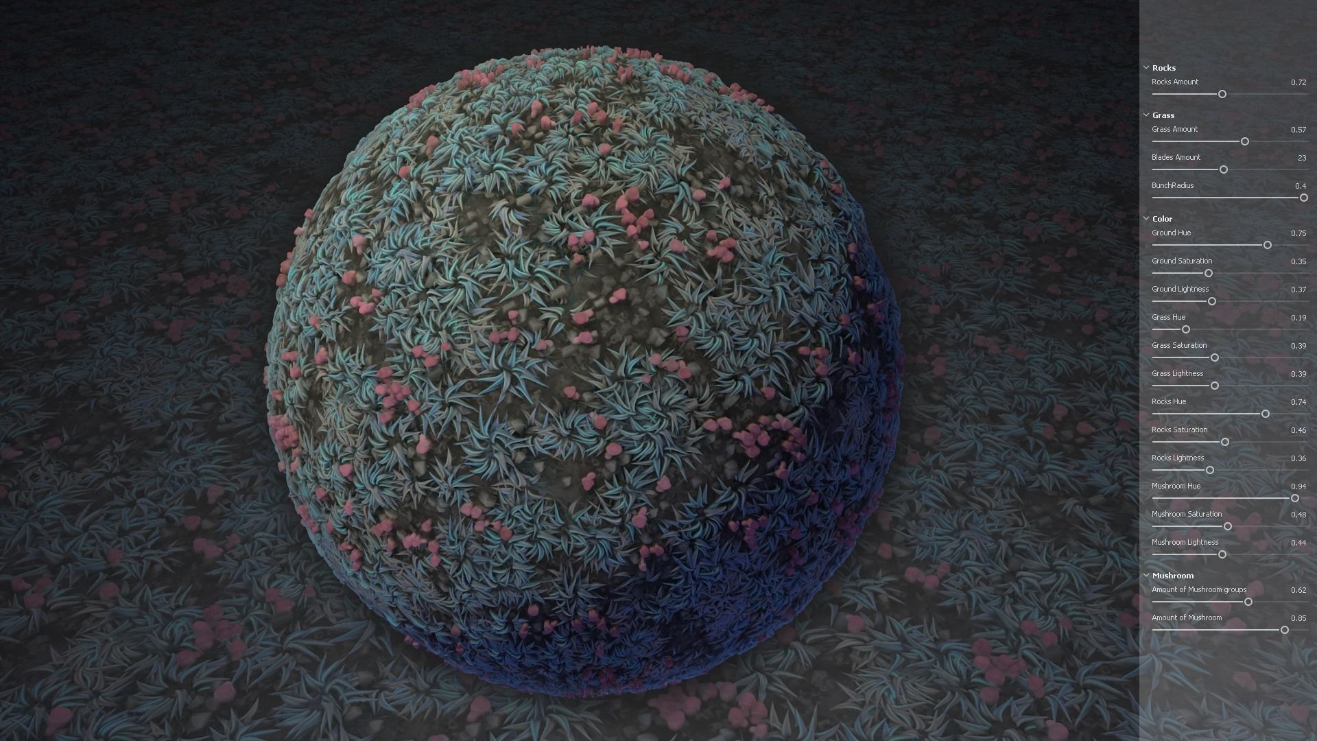 Grass Mushroom Stylized Procedural Material Texture | CGTrader