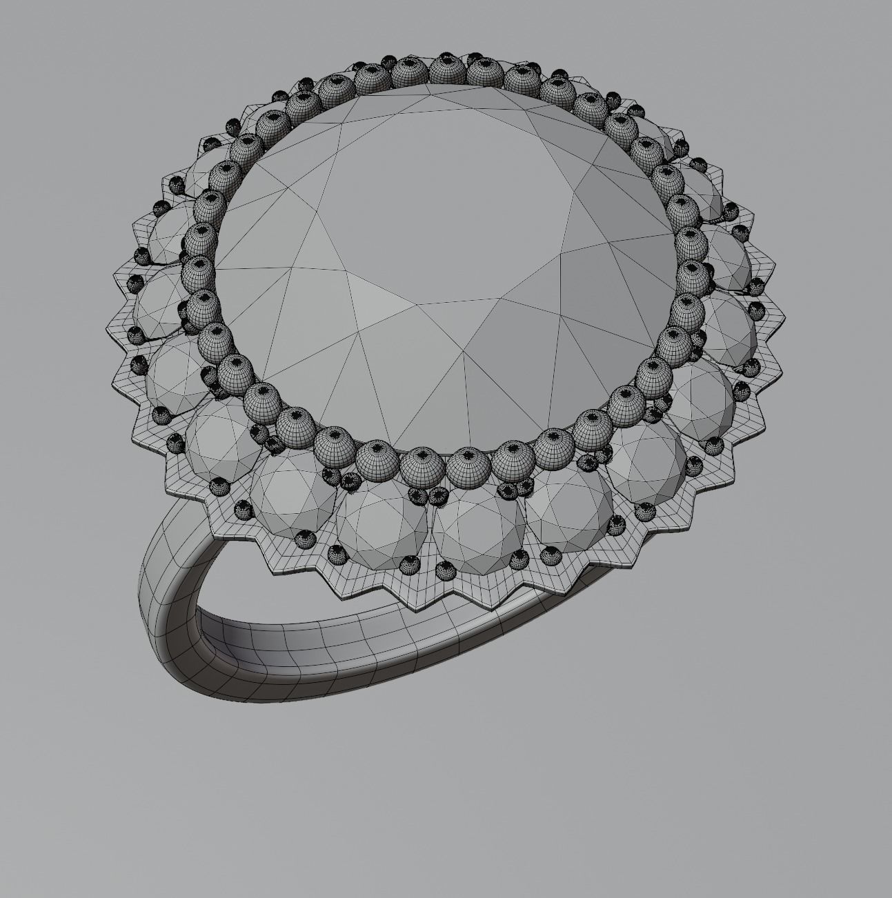 Ring with citrine 3D model 3D model | CGTrader