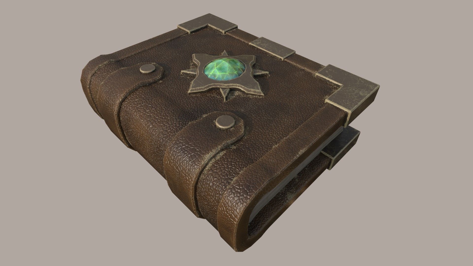 3D model Magic Book - Green Star VR / AR / low-poly | CGTrader