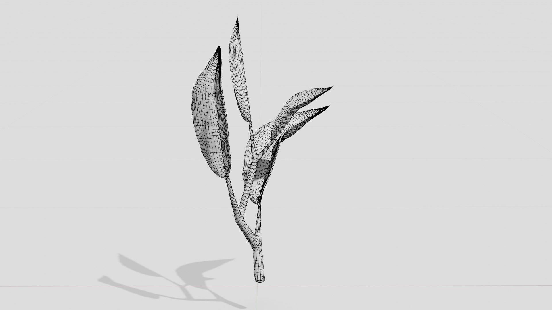 Tea plant branch with green leaves 3D model | CGTrader