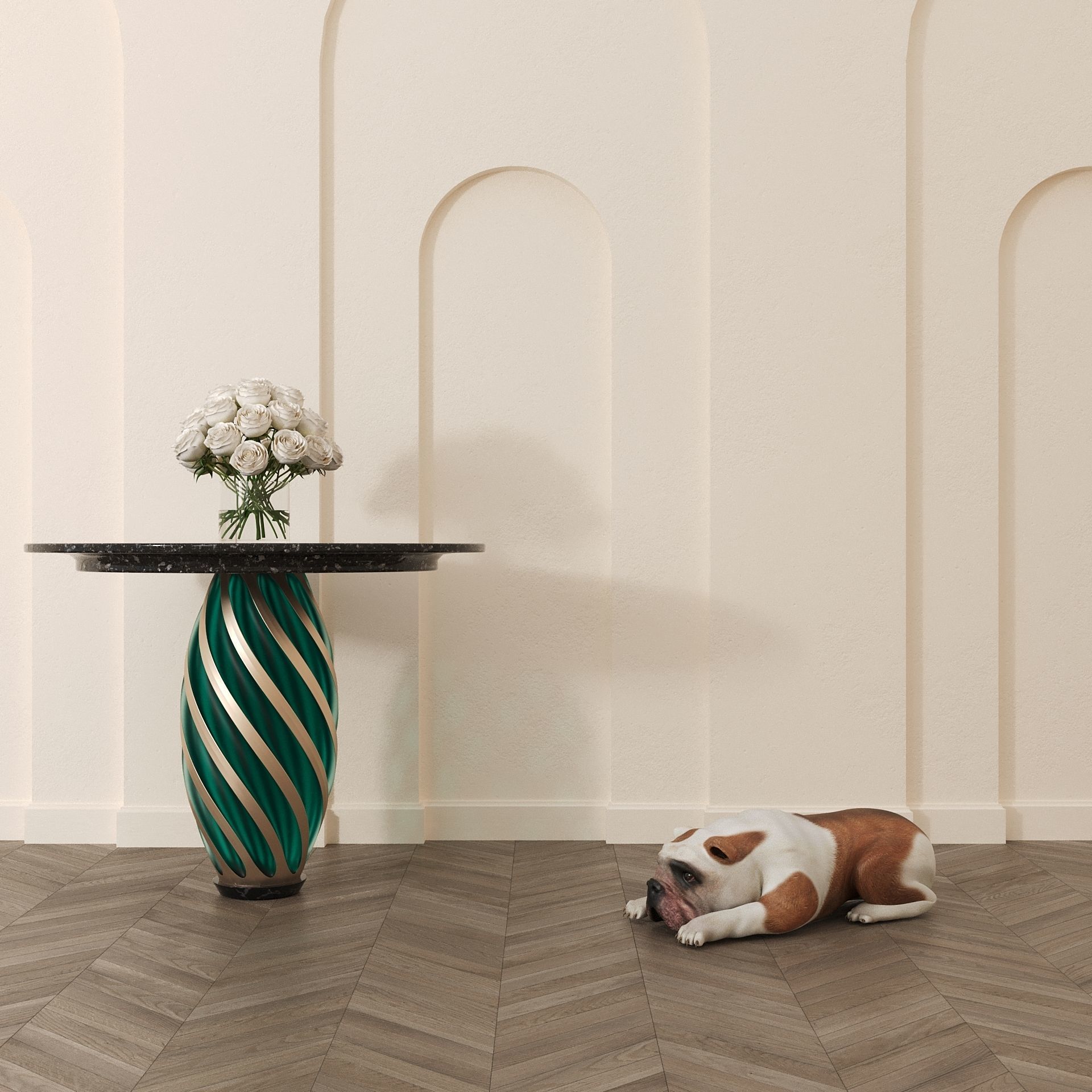 Circle Entry Table with animation scane 3D model animated | CGTrader