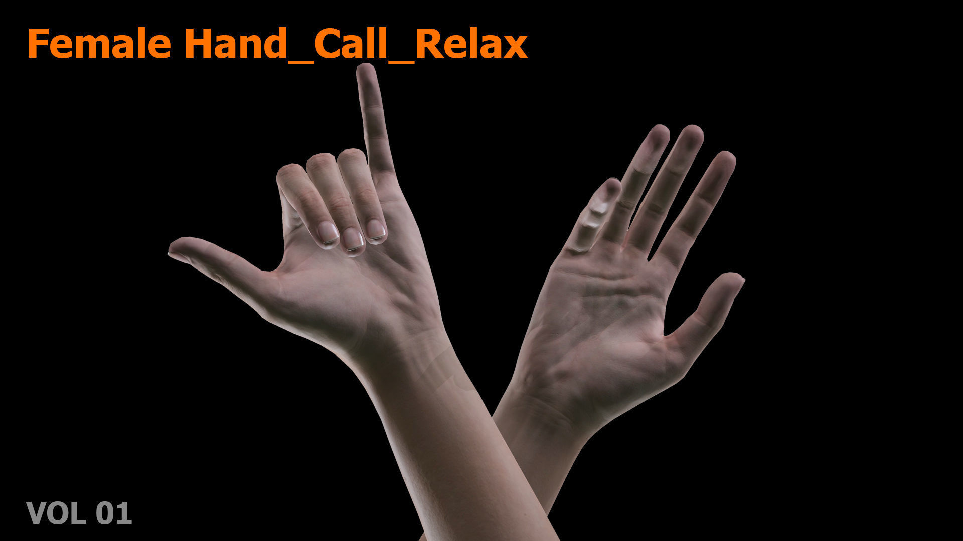 3D model Female Hand Relax Call 3D model VR / AR / low-poly | CGTrader