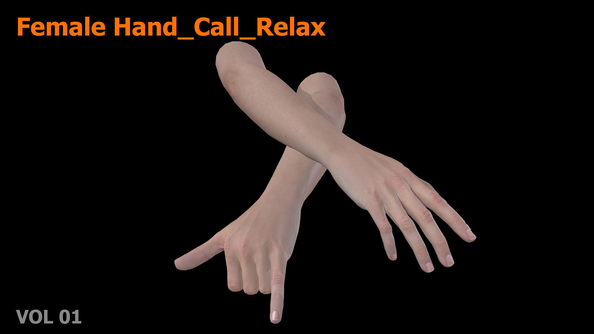 3D model Female Hand Relax Call 3D model VR / AR / low-poly | CGTrader