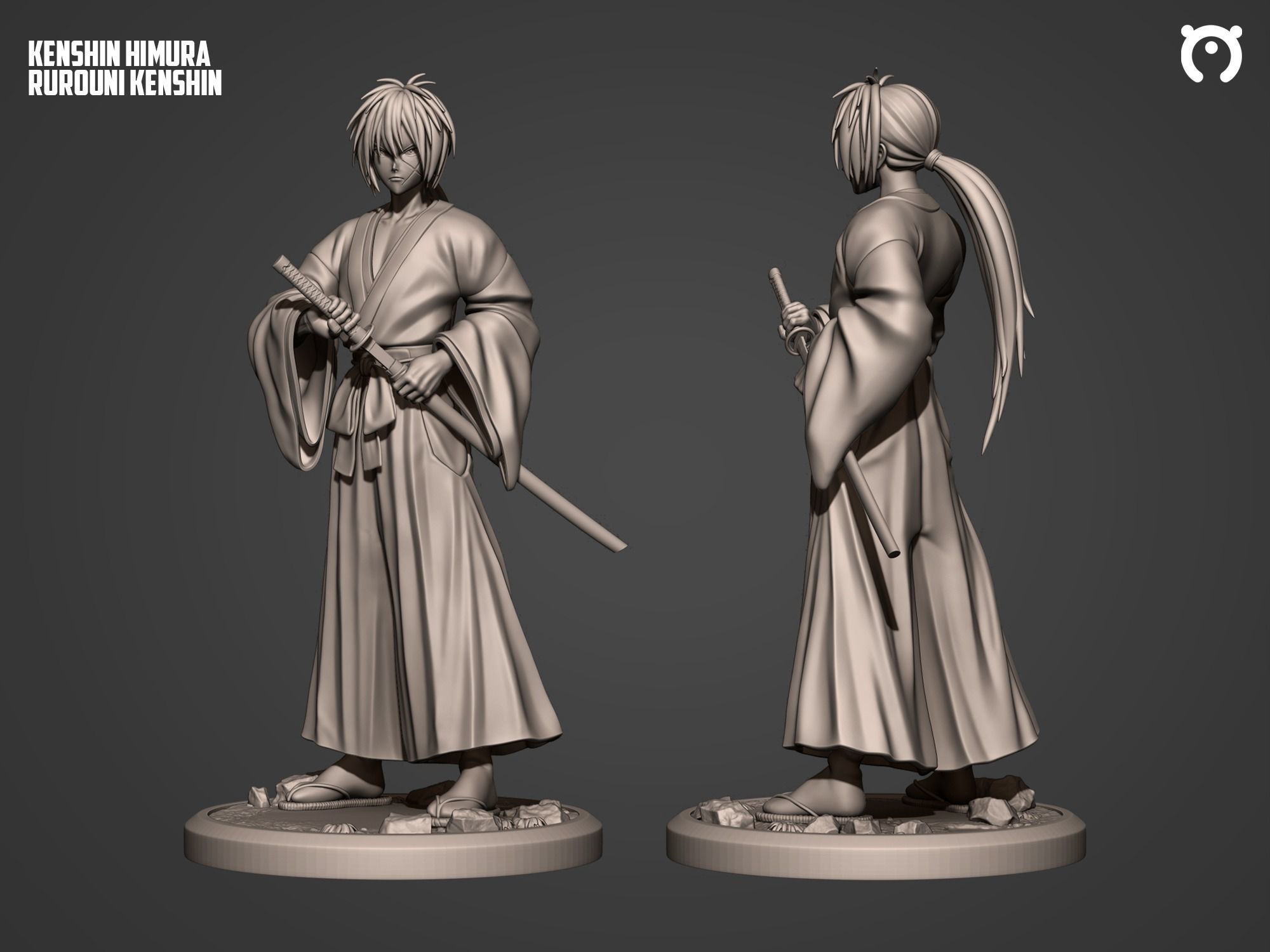 Rurouni Kenshin Himura 3D model 3D printable | CGTrader