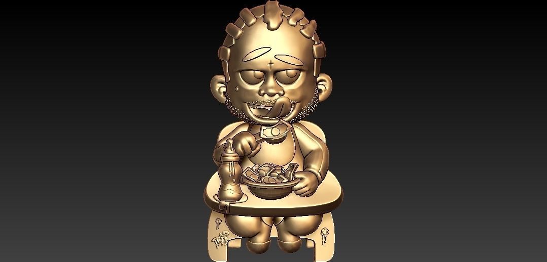 Trap Baby Pendant 3D model 3D printable | CGTrader