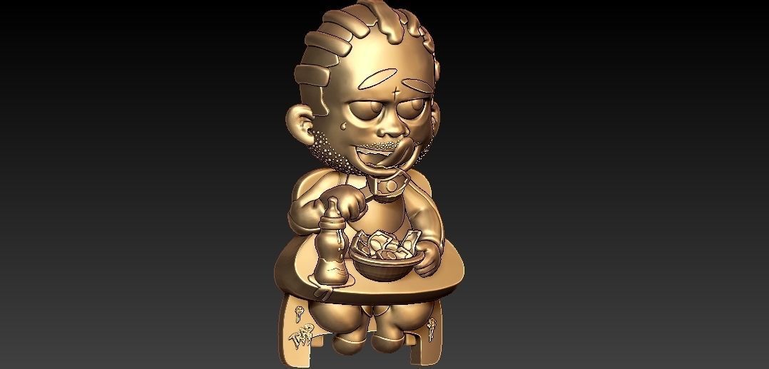 Trap Baby Pendant 3D model 3D printable | CGTrader