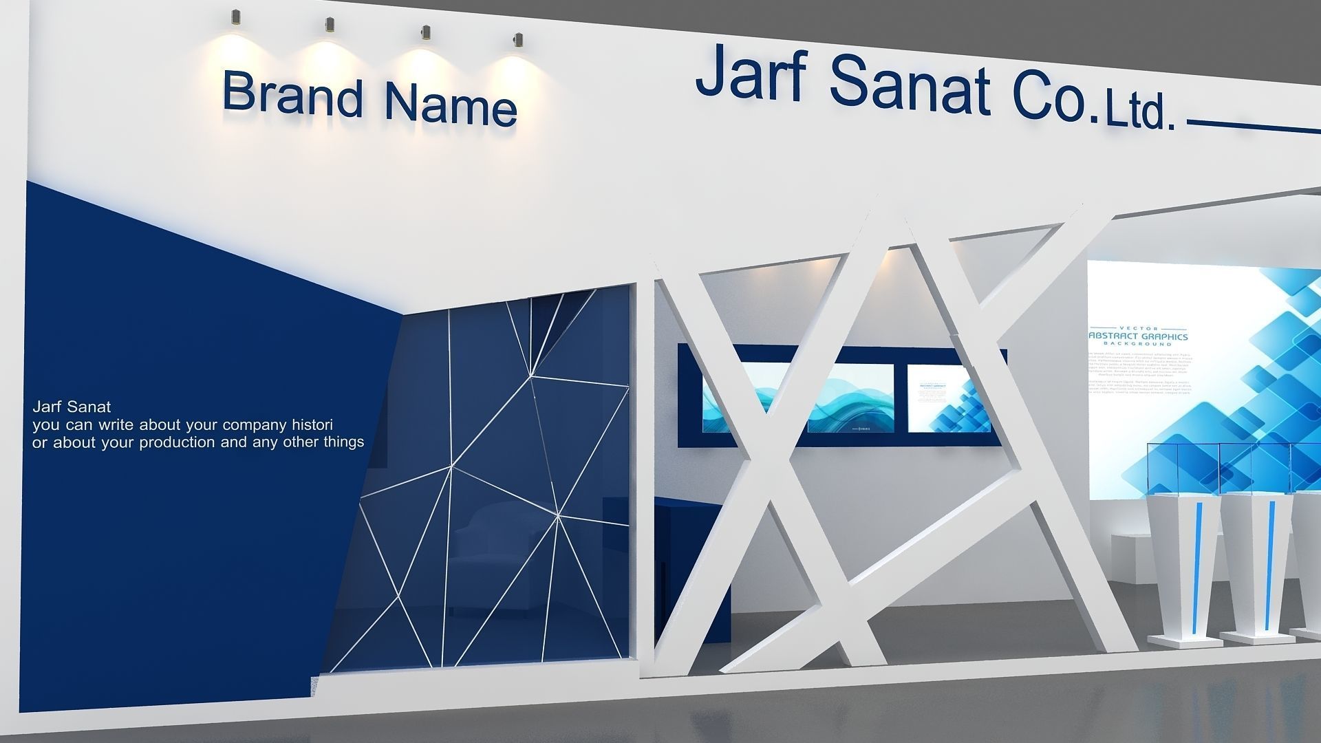 3D model booth Exhibition VR / AR / low-poly | CGTrader